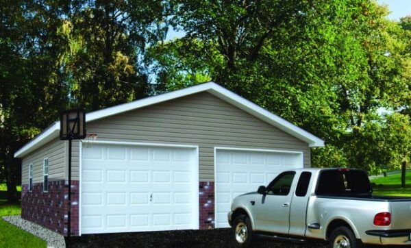 Vinyl Double Wide Garage for Easy Access